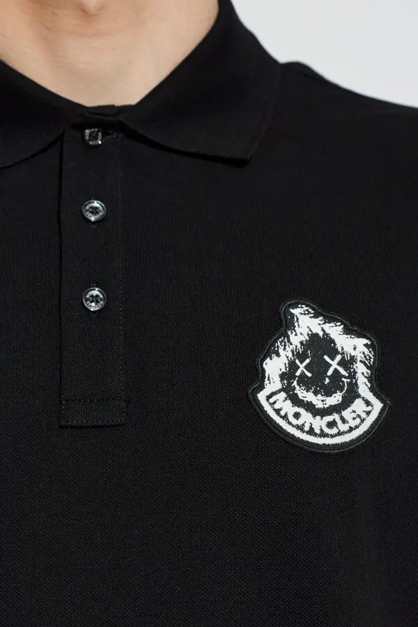 Moncler Polo With Logo Patch