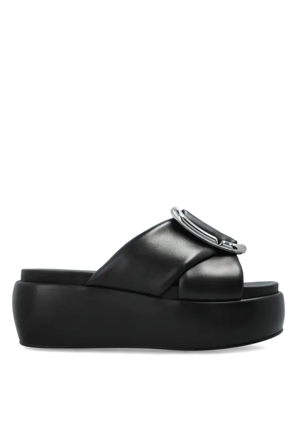 Marc Jacobs Leather Platform Slide Sandals