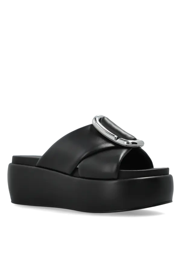 Marc Jacobs Leather Platform Slide Sandals