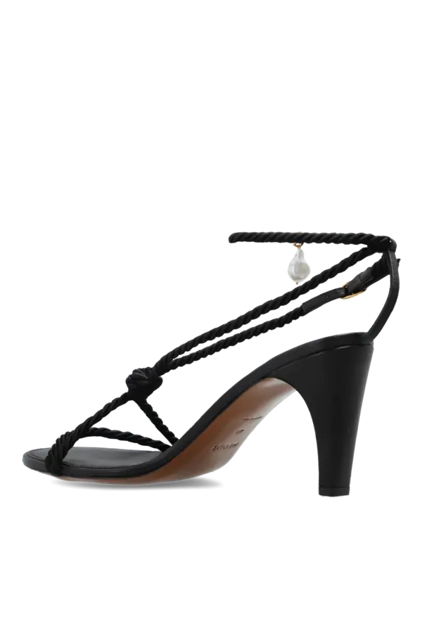 NEOUS Heeled Sandals With Braided Straps And Pearl Embellishment