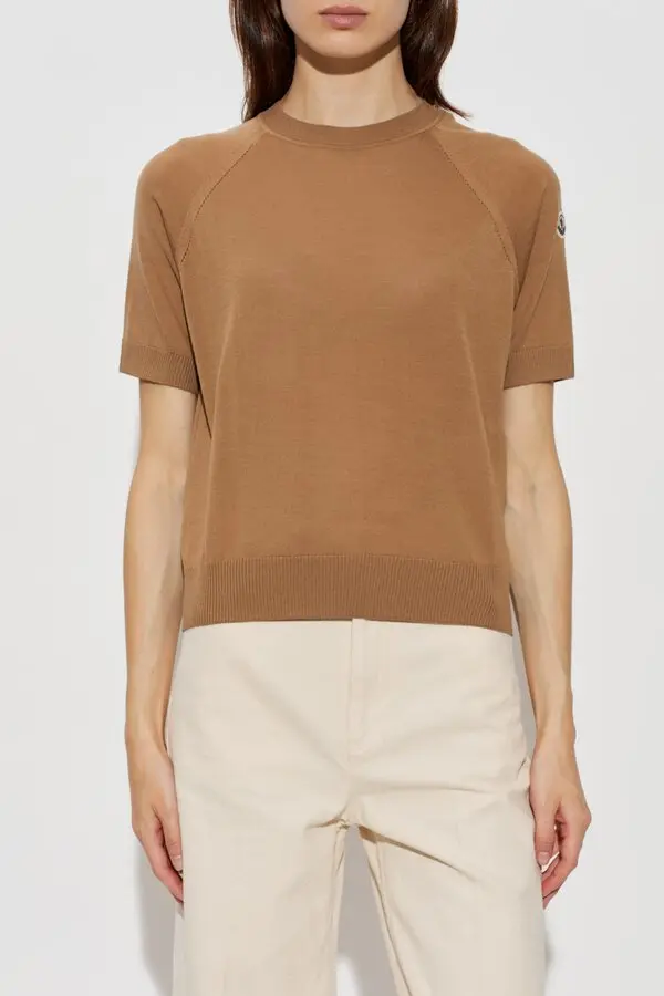 Moncler Wool Top With Crew Neckline