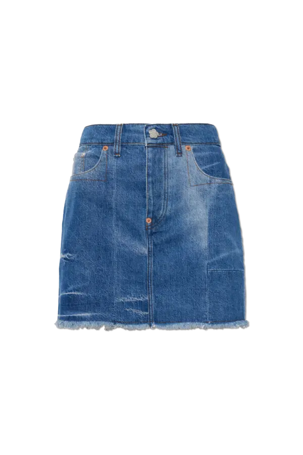 Kenzo Denim Skirt With Vintage Effect