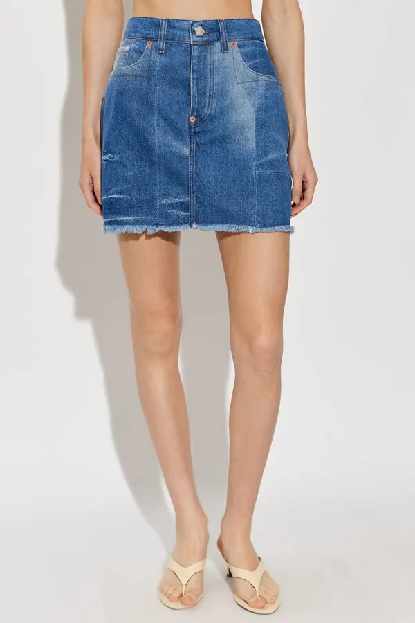 Kenzo Denim Skirt With Vintage Effect