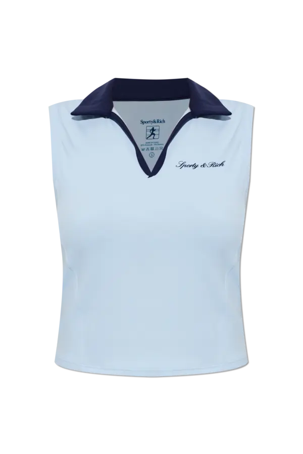 SPORTY & RICH Top From The "beverly Hills Tennis" Collection - Blue