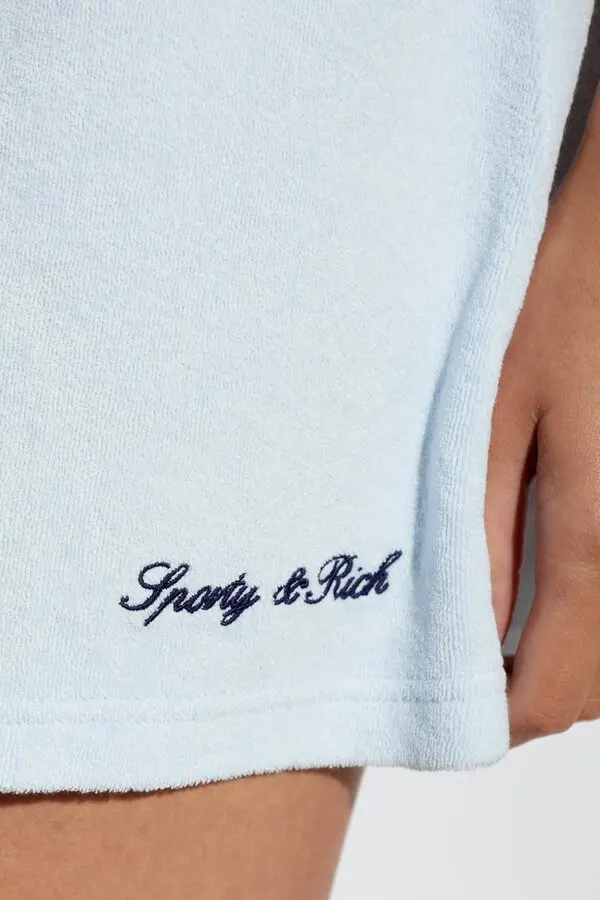 SPORTY & RICH Marine Collection Terry Cotton Skirt