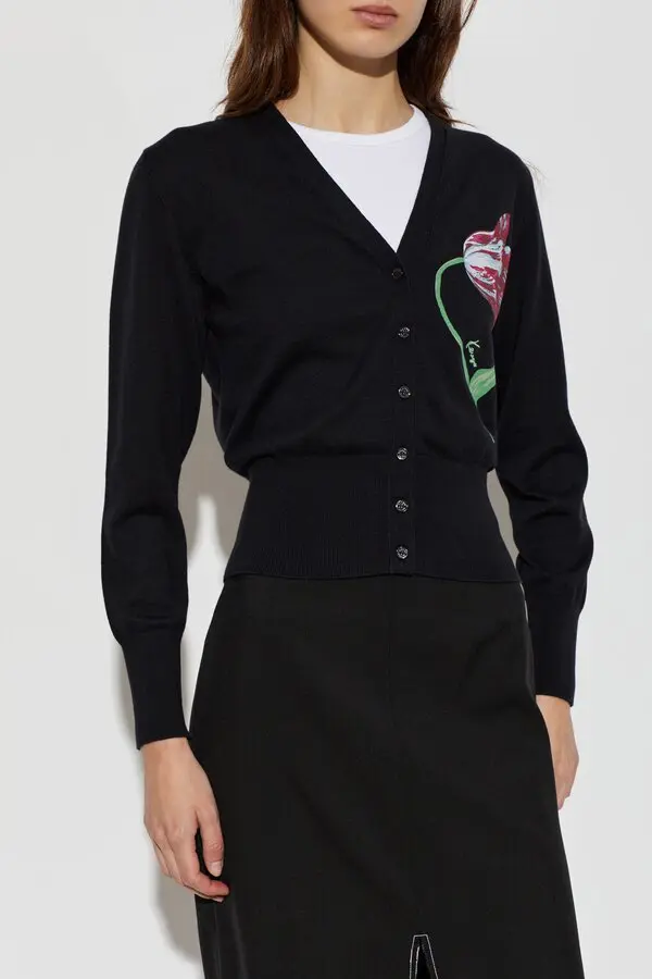 Kenzo Cardigan With Floral Motif
