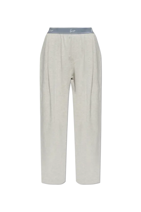 Kenzo Relaxed Fit Sweatpants With Stitching Detail - Grey