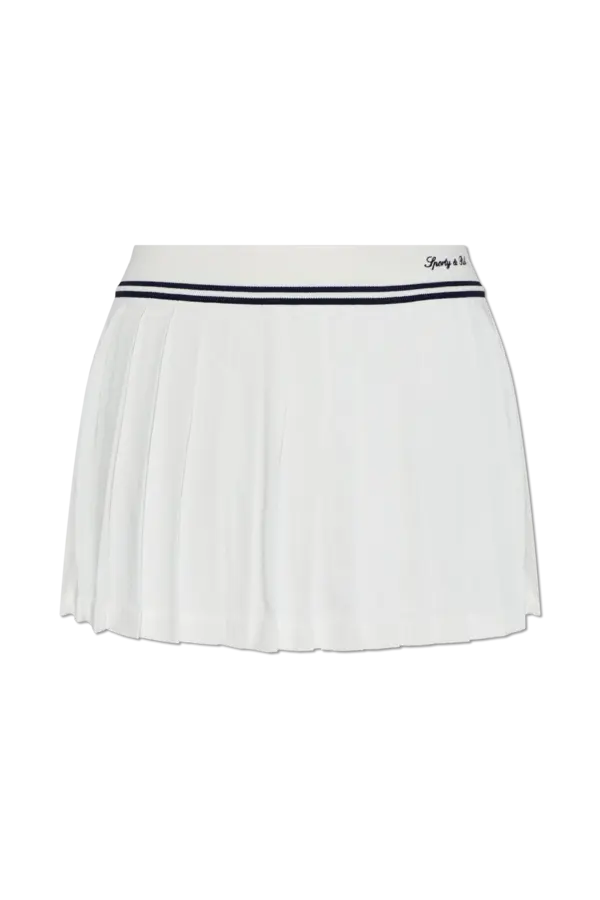 SPORTY & RICH Pleated Skirt From The "beverly Hills Tennis" Collection - Cream