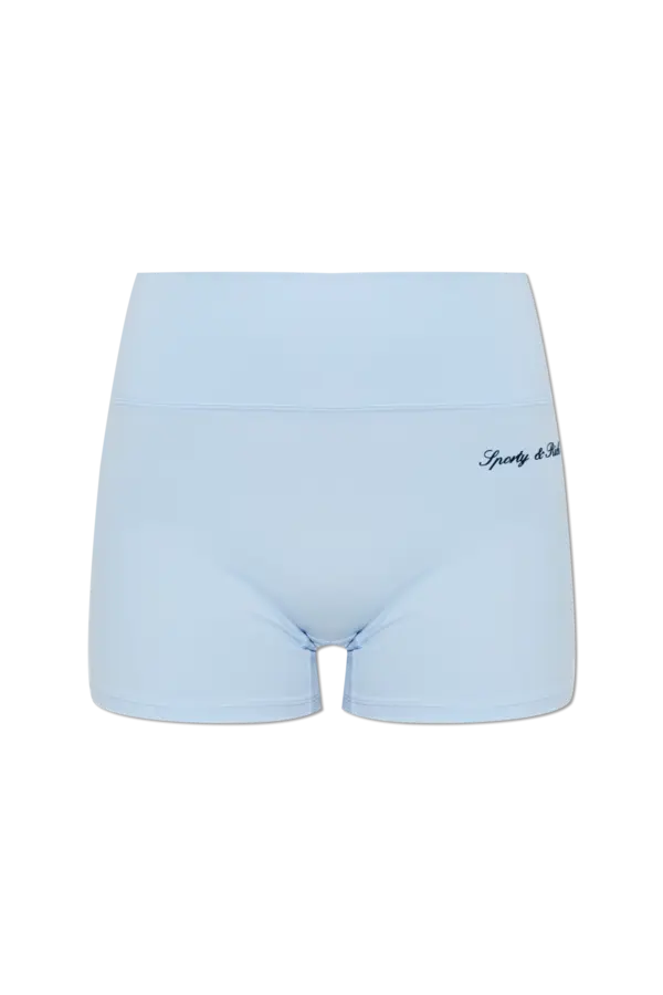 SPORTY & RICH Beverly Hills Tennis" Collection Short Leggings - Blue