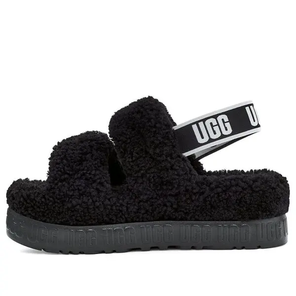 UGG Oh Fluffita Fur Slides - Black