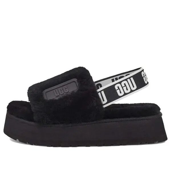 UGG Disco Slide Platform Slippers - Black