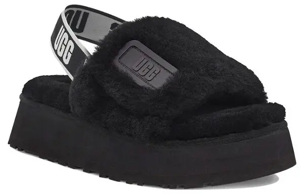 UGG Disco Slide Platform Slippers - Black