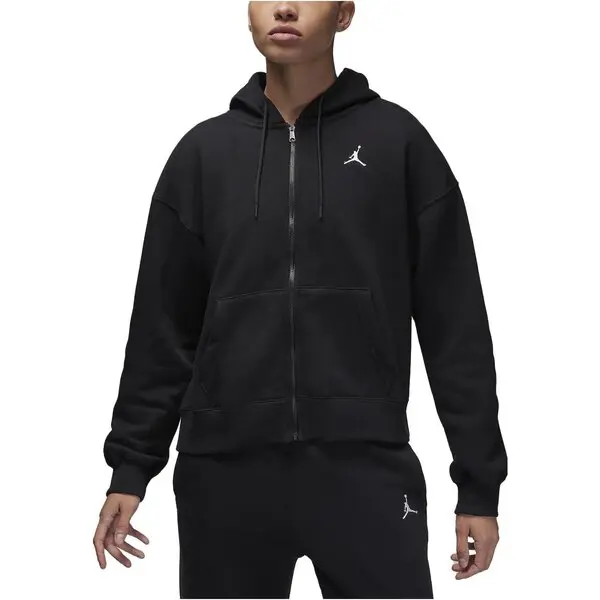 JORDAN Brooklyn Fleece Full-zip Hoodie - Black/white