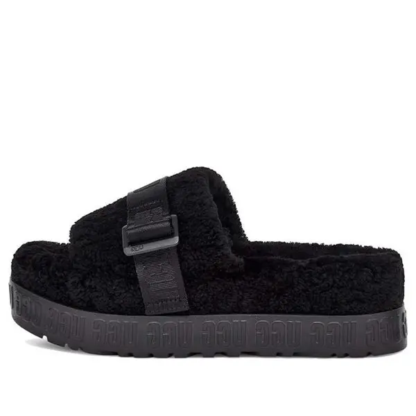 UGG Fluffita Thick Sole Slipper - Black