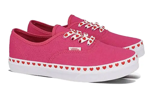 VANS Lace-up Low Top Sneakers With Heart Detail