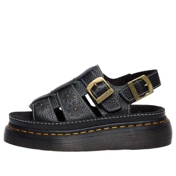 Dr. Martens Wrenlie Fisherman Platform Sandals - Black