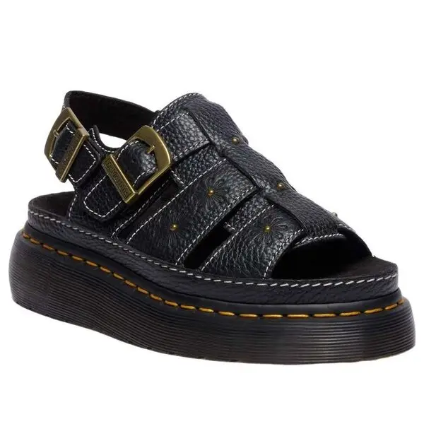 Dr. Martens Wrenlie Fisherman Platform Sandals - Black