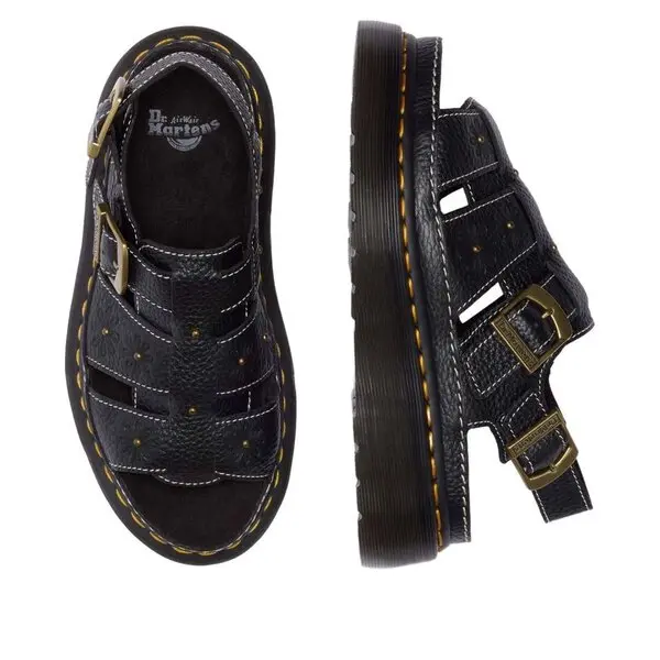 Dr. Martens Wrenlie Fisherman Platform Sandals - Black