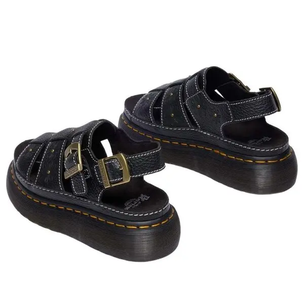 Dr. Martens Wrenlie Fisherman Platform Sandals - Black