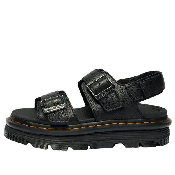 Dr. Martens Zebzag Pisa Leather Platform Sandals - Black