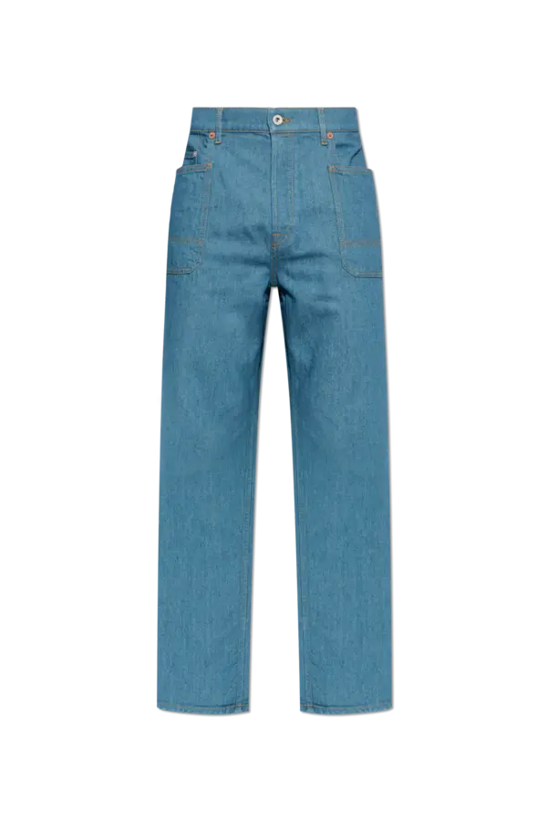 Kenzo Straight-leg Jeans In Light Wash Denim