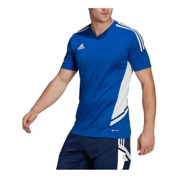 Adidas Stripe Printing Logo Colorblock Short Sleeve T-shirt - Default Color