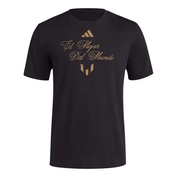 Adidas El Mejor Del Mundo Messi T-shirt Asia Sizing - Black