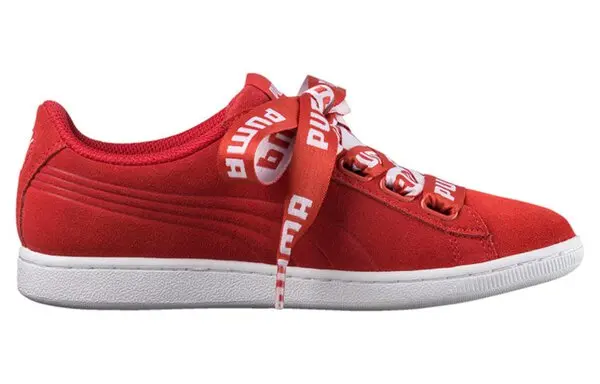 PUMA Vikky Ribbon Bold Low Top Sneakers - Red