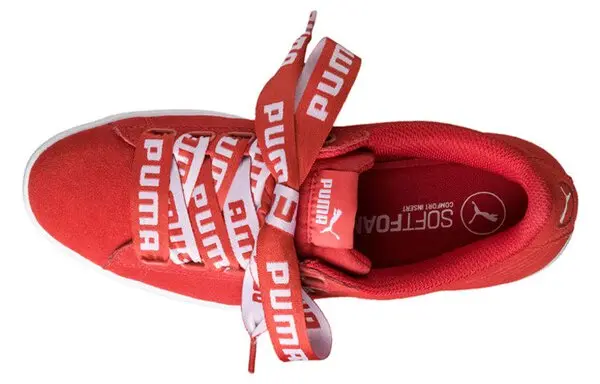 PUMA Vikky Ribbon Bold Low Top Sneakers - Red