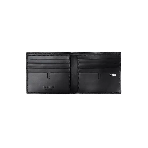 Burberry 26 Embossed Check Bifold Wallet