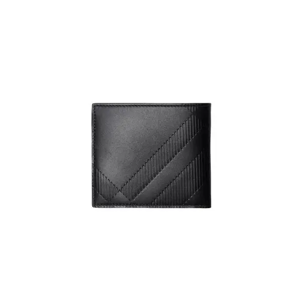 Burberry 26 Embossed Check Bifold Wallet