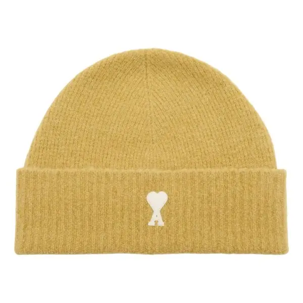 AMI Paris Beanie In Alpaca - Olive