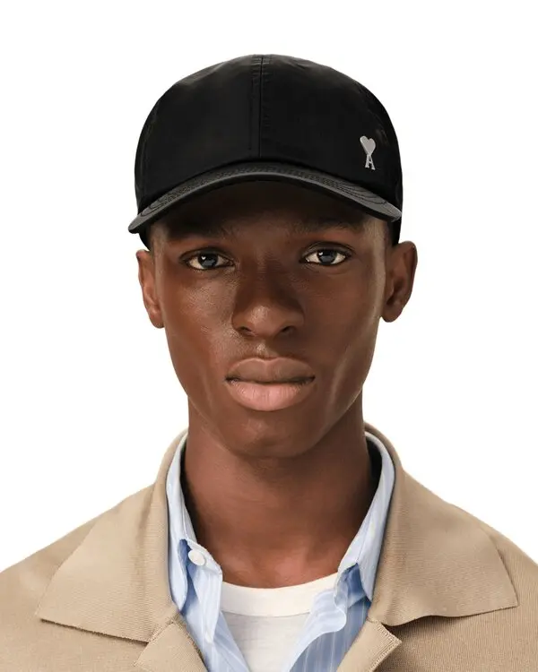 AMI Paris Nylon De Coeur Stud Cap