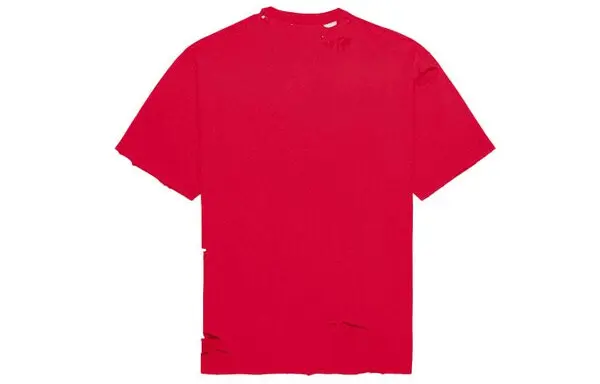 Balenciaga Alphabet Printing Pattern Hole Round Neck Short Sleeve