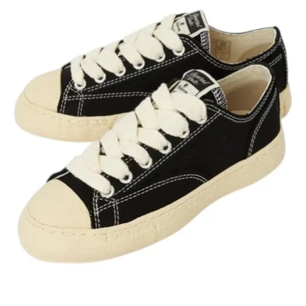 Mihara Yasuhiro Roy Past Sole Canvas Low Top Sneakers - Black