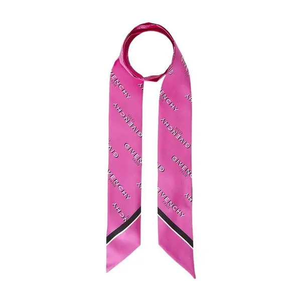 Givenchy Ss26 Shadow Bicolor Bandeau In Silk - Fuchsia