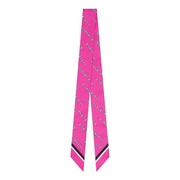 Givenchy Ss26 Shadow Bicolor Bandeau In Silk - Fuchsia