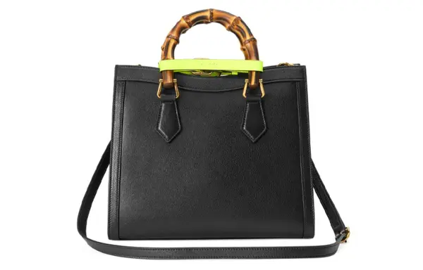 Gucci Leather Diana Bamboo Knot Top Handle Bag