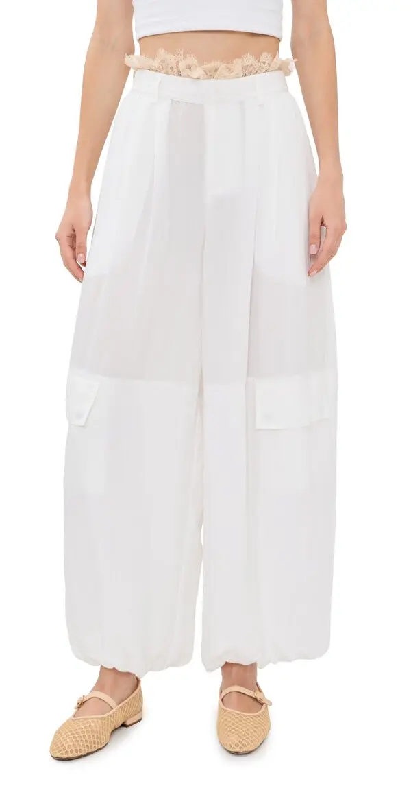 Sea Lisette Solid Pants - White