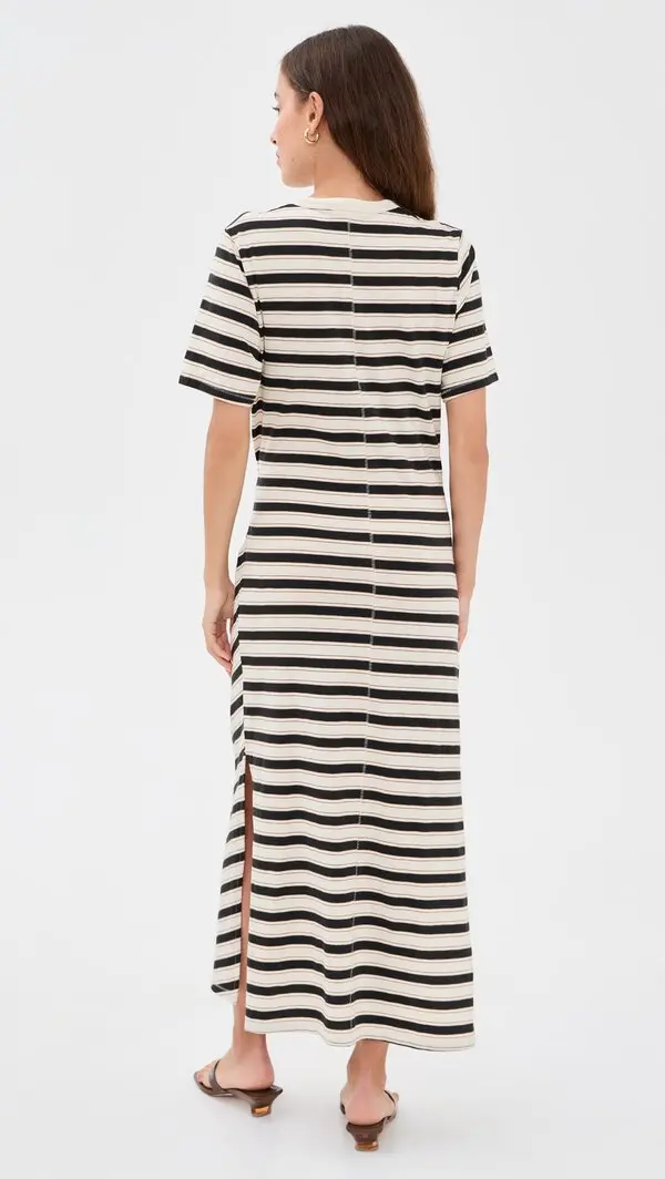 Rag & Bone The Slub Stripe Tee Midi Dress