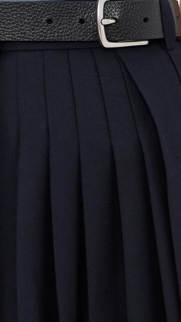 Sea Angelina Suiting Pleated Midi Skirt