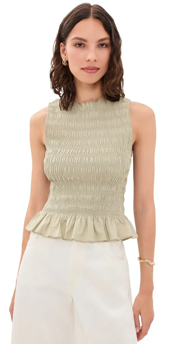 PISTOLA Phoebe Smocked Tank - Mist