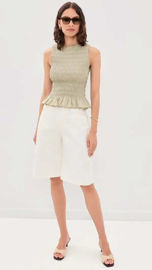 PISTOLA Phoebe Smocked Tank
