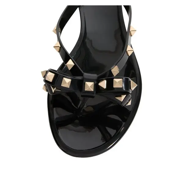 Valentino Garavani Rockstud Embellished Sandals - Black