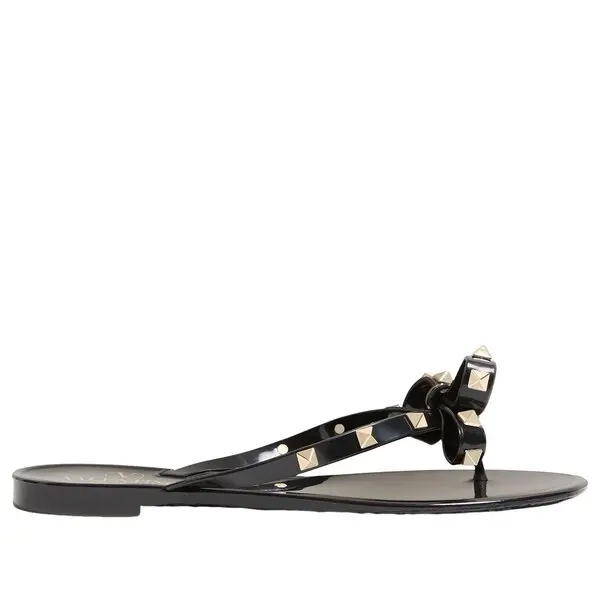 Valentino Garavani Rockstud Embellished Sandals - Black