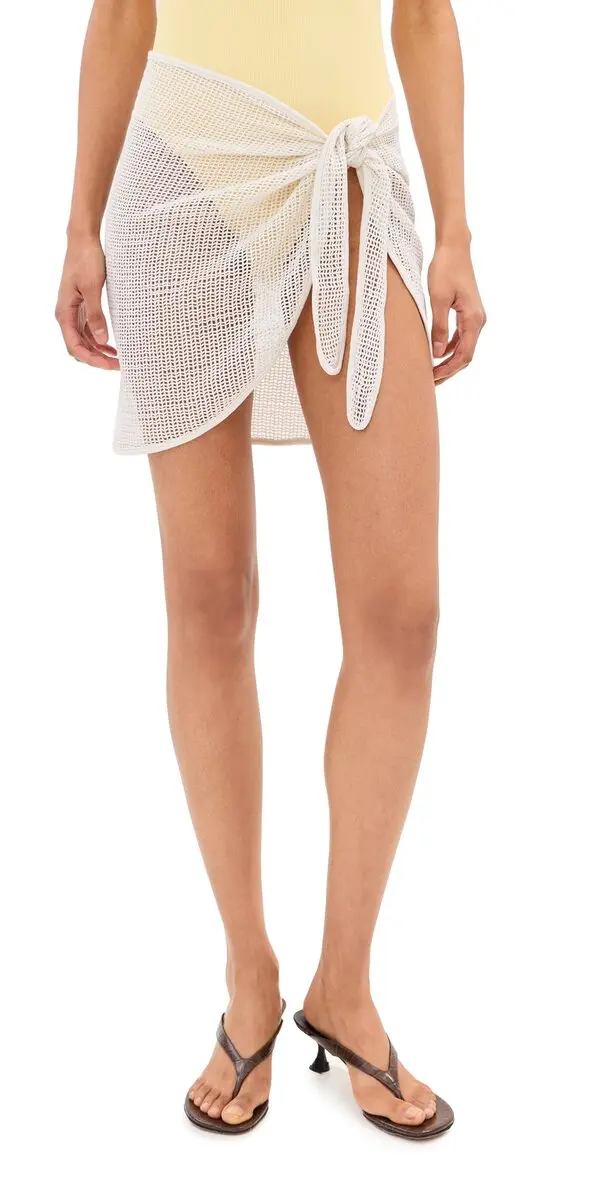 LE BOP Biarritz Wrap Skirt - Bone