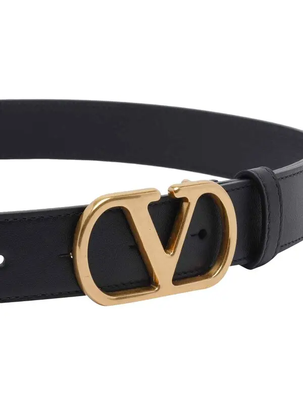 Valentino Garavani V Logo Signature Belt - Black