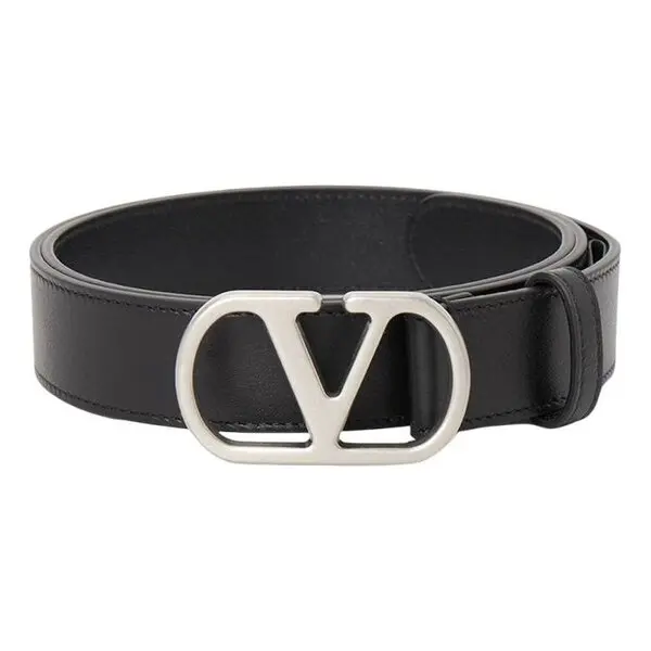 Valentino Garavani V Logo Signature Belt - Black