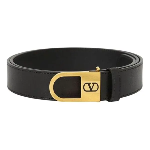 Valentino Garavani V-logo Signature Belt - Black