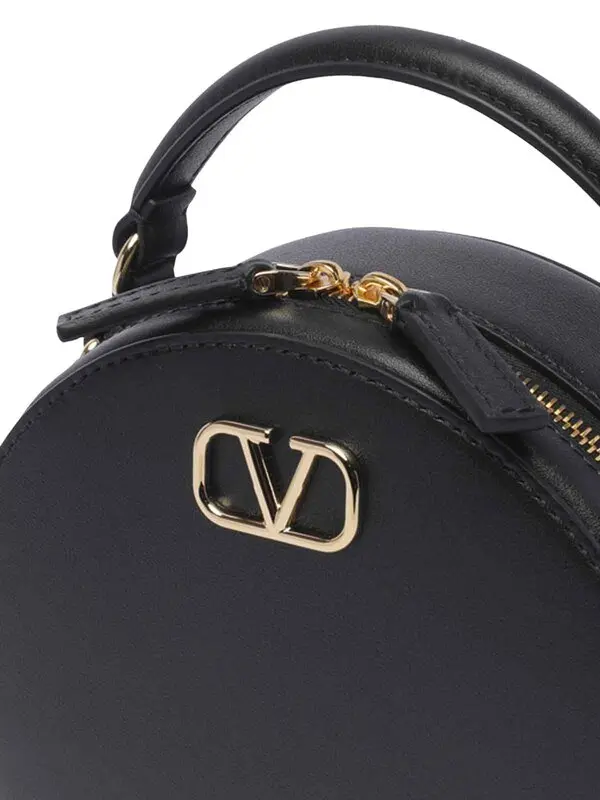 Valentino Garavani V-logo Signature Mini Handbag - Black